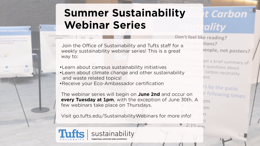 Summer Sustainability Webinar Series - Office of Sustainability